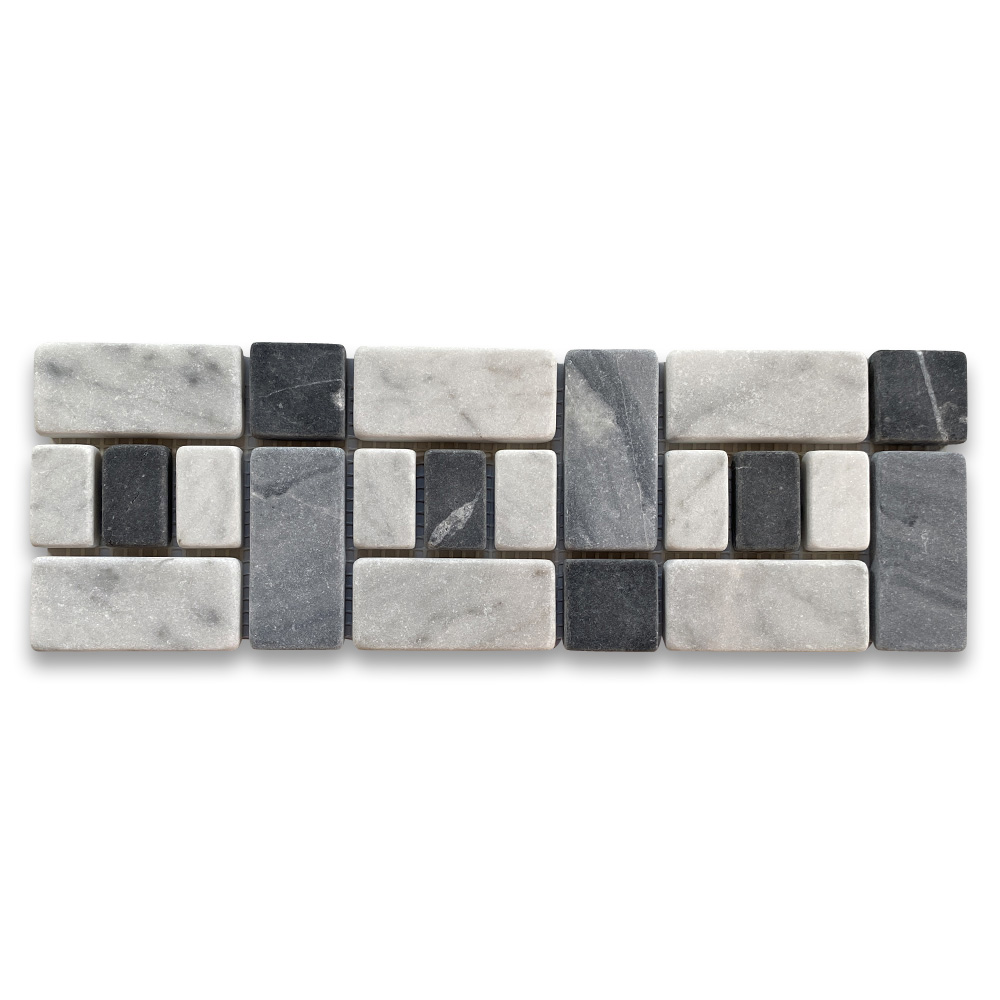 silver border tile
