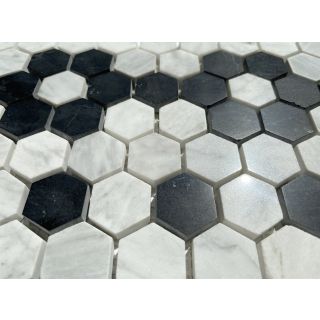 Carrara White Marble Mosaic Border Listello Tile