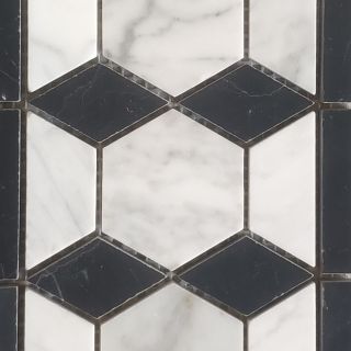 Carrara White Marble Mosaic Border Listello Tile