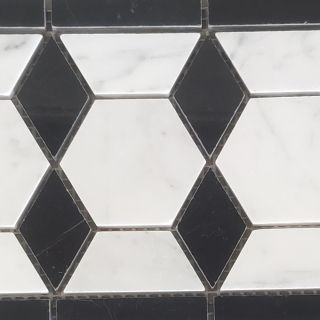 Carrara White Marble Mosaic Border Listello Tile