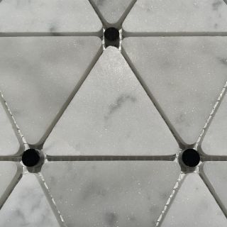 Rhombus Triangle Marble Mosaic Tiles | Geometric Patterns for Walls ...