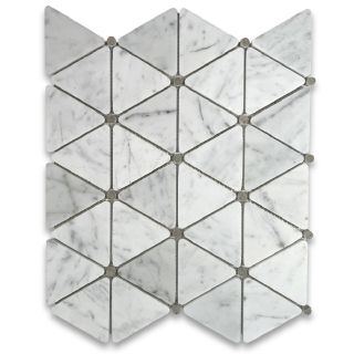 Rhombus Triangle Marble Mosaic Tiles | Geometric Patterns for Walls ...