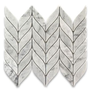 Marble Flower / Leaf Mosaic Tile | Stone Center Online