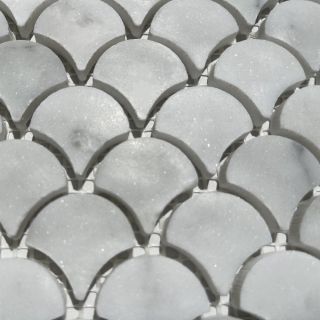 Fish Scale Fan Shape Marble Mosaic Tile | Stone Center Online