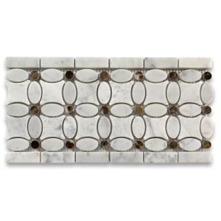 Carrara White Marble Mosaic Border Listello Tile