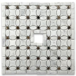 Carrara White Marble Mosaic Border Listello Tile