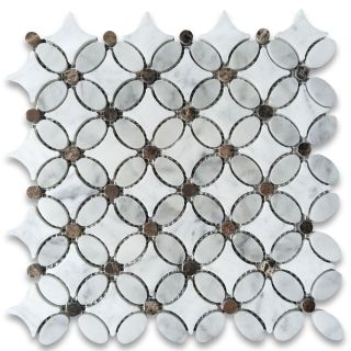 Marble Flower / Leaf Mosaic Tile | Stone Center Online