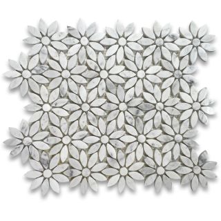 Marble Flower / Leaf Mosaic Tile | Stone Center Online