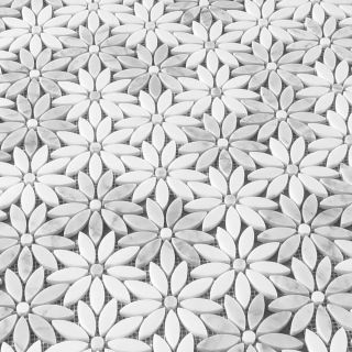 Marble Flower / Leaf Mosaic Tile | Stone Center Online