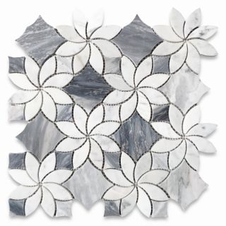 Marble Flower / Leaf Mosaic Tile | Stone Center Online