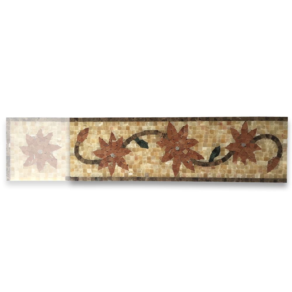 Everlasting Emperador 5.9x15.7 Marble Mosaic Border Listello Tile ...