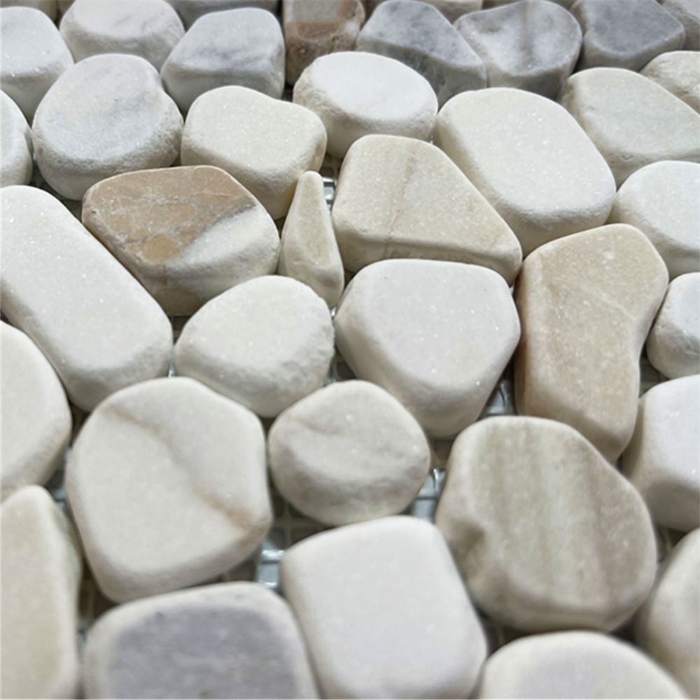 Non Slip Pebble Shower Floor Marble Tile | Stone Center Online