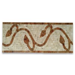 Vine Red Wooden 5.9x13.8 Marble Mosaic Border Listello Tile Polished ...