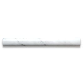 Carrara White Marble 1x12 Quarter Round Covering Edge Pencil Liner Trim ...