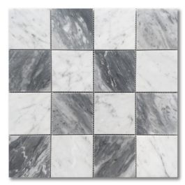 White and grey marble store