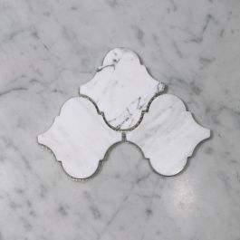 (Sample) Statuary White Marble Grand Arabesque Baroque Lantern Mosaic ...