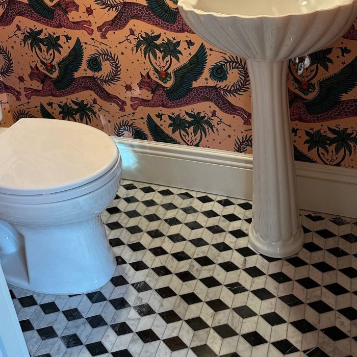 diamond tiles bathroom