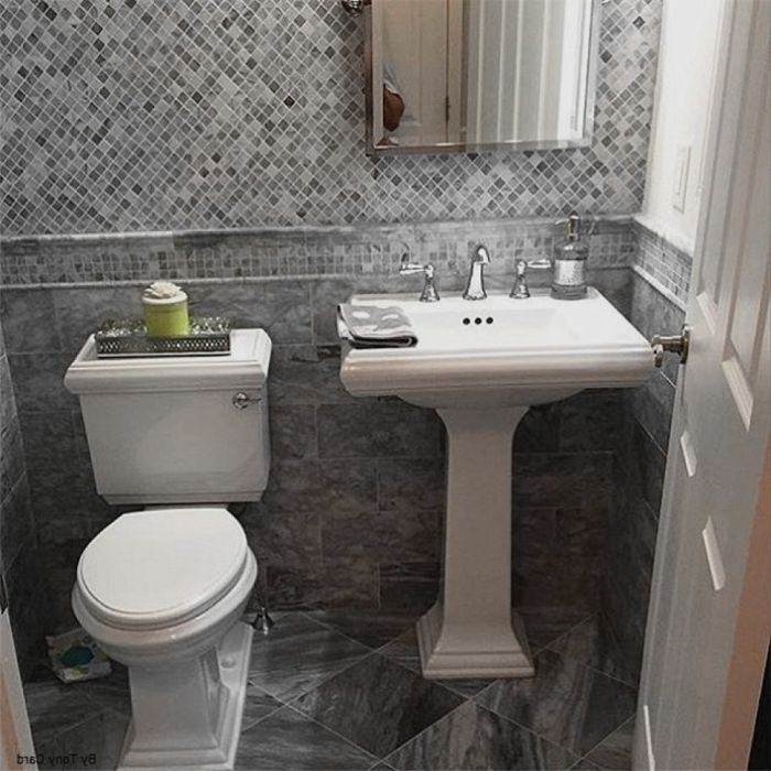 gray marble bathroom floor